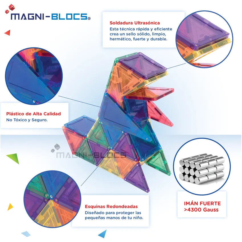 Set con 100 bloques magnéticos 3D – Best Trading